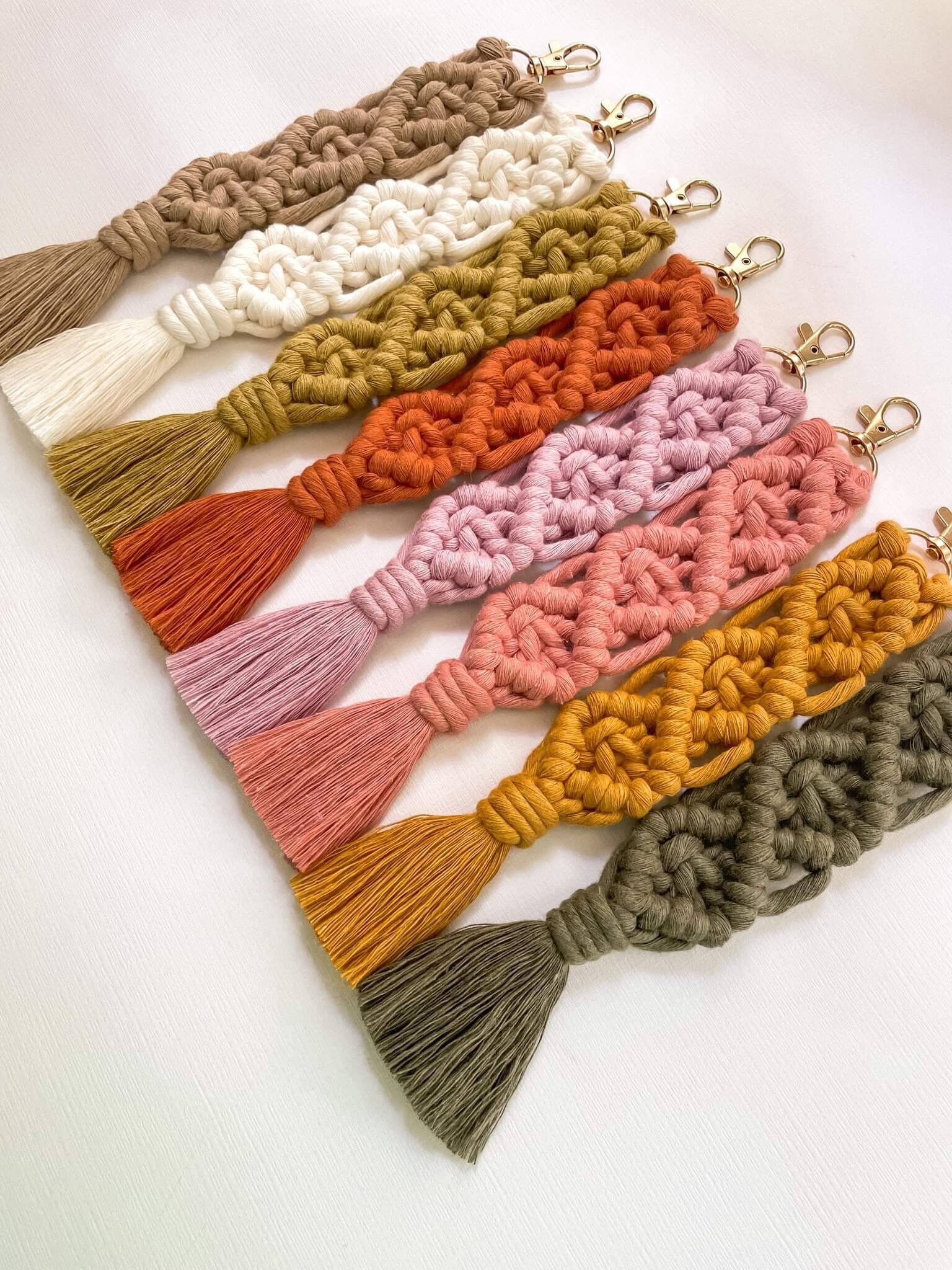 Macrame Keychains Handmade Macrame Keychain - Etsy
