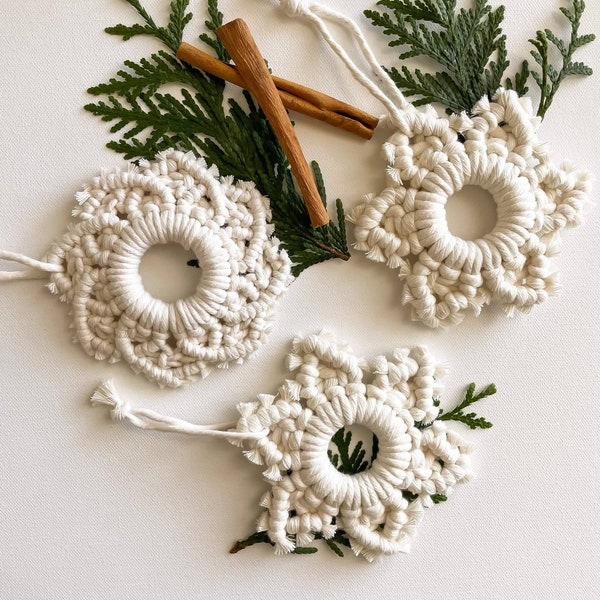 Macrame Snowflake - Etsy