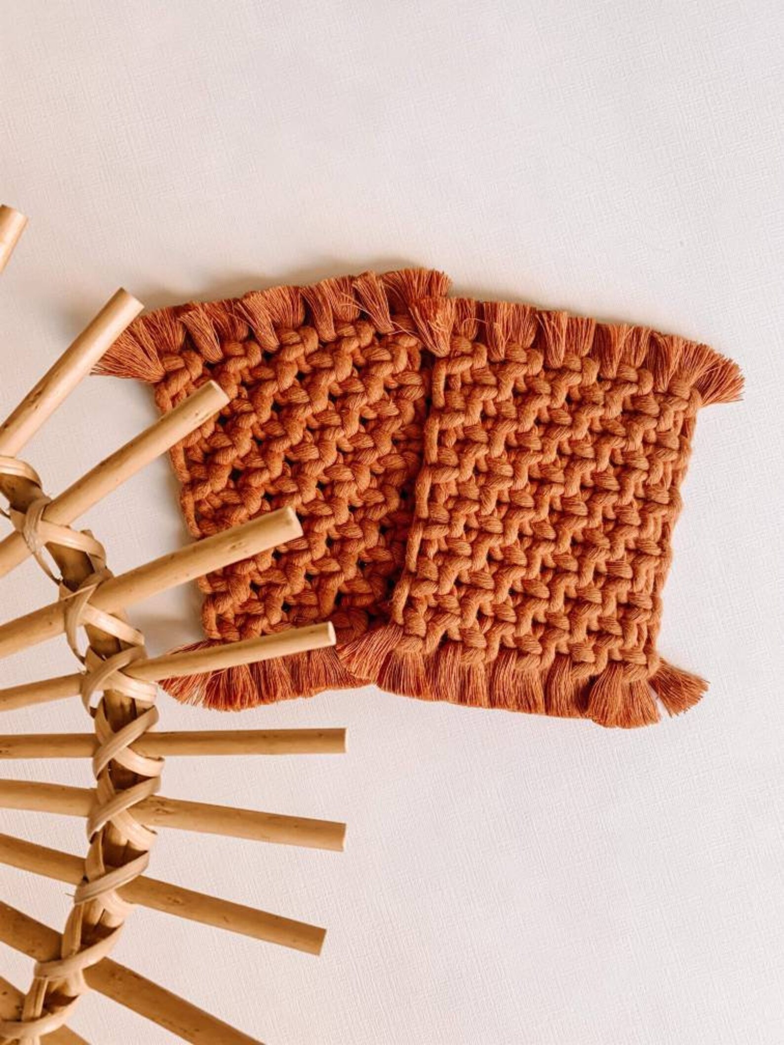 Mug Rugs || Macrame Coasters - Etsy
