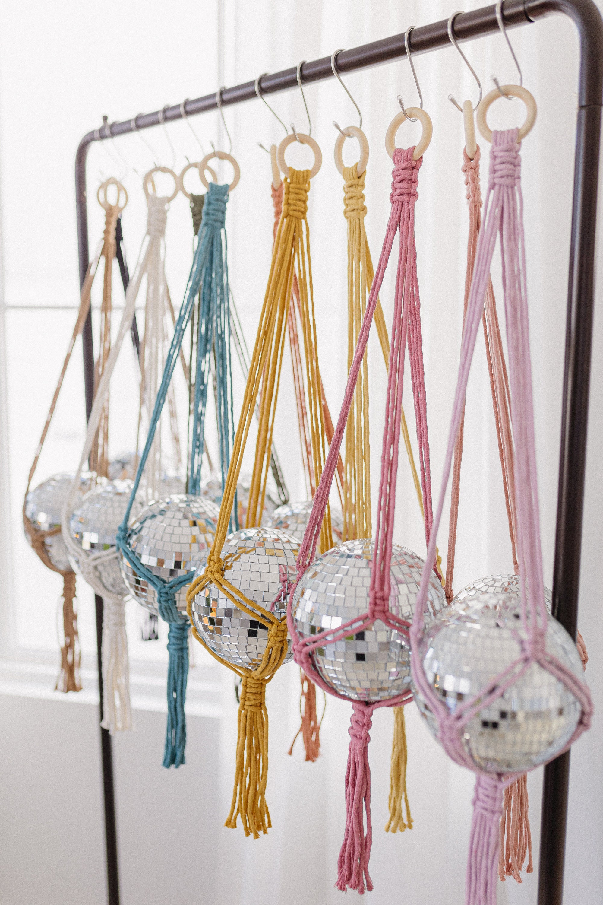 Macrame Disco Ball Hanger - Etsy