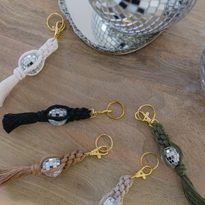 Macrame Disco Ball Keychain - Etsy