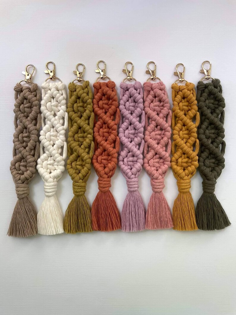 Macrame Keychains Handmade Macrame Keychain - Etsy
