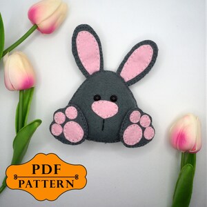 Felt Bunny Pattern, Felt Easter Pattern, Sew Easter Bunny, Felt Pattern ...