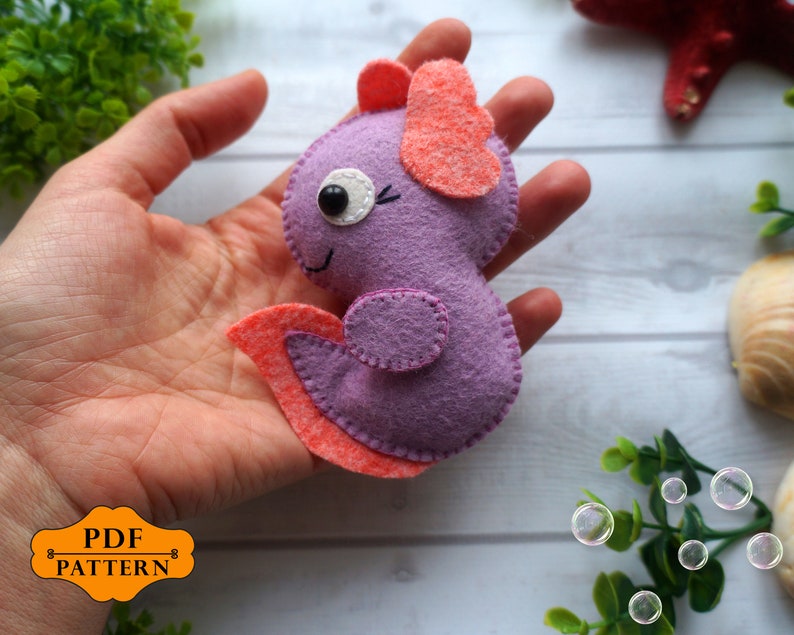 Sea Animals Pattern Sea Creatures Pattern Felt Animals - Etsy