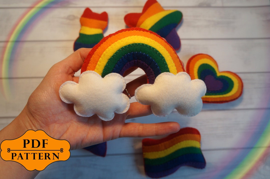 Rainbow LGBTQ Sewing Pattern, Felt Rainbow Tutorials and PDF, Pride Day ...