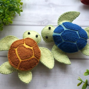 Felt Turtle Pattern, Felt Sea Turtle Pattern, Turtle Sewing Pattern ...