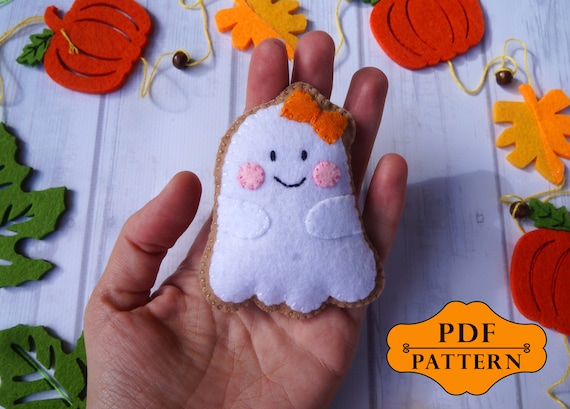Felt Ghost Sewing Pattern Tree Ornament PDF Plush Ghost - Etsy