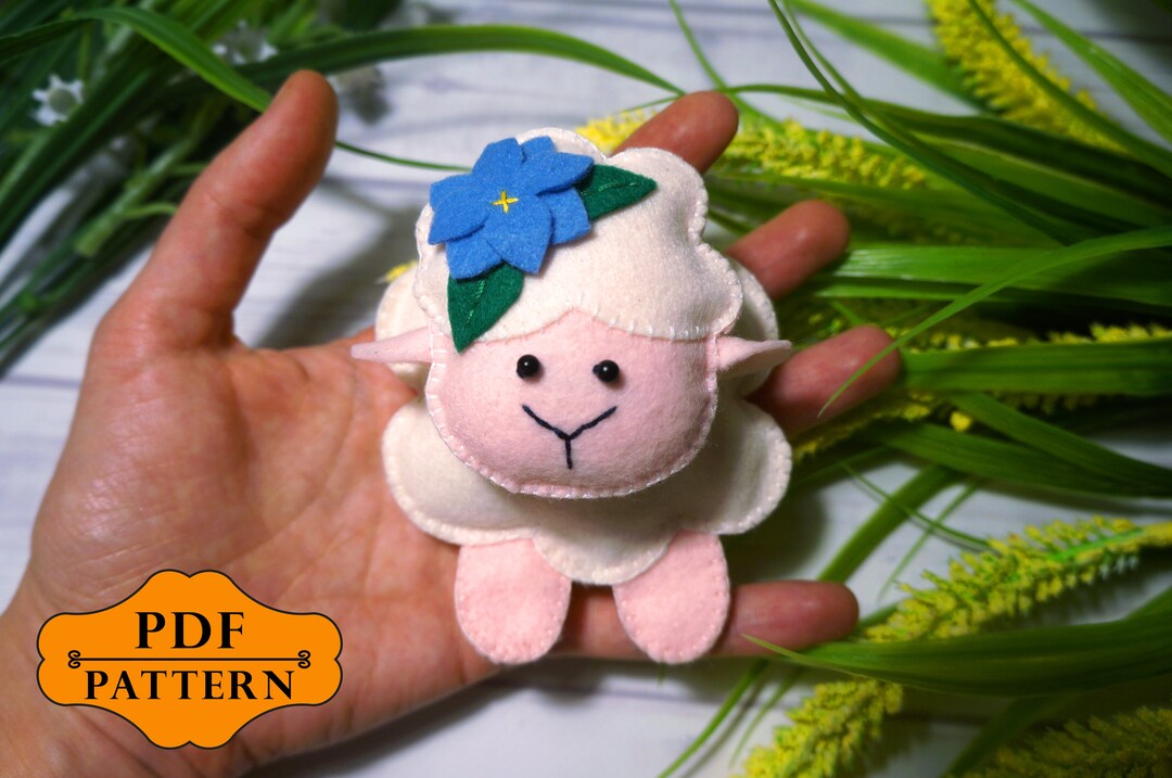 Felt Sheep Pattern, Easter Sheep Sewing Pattern, Felt Lamb Pattern ...