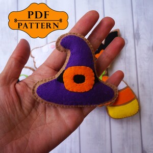 Halloween Felt Sewing Pattern, Halloween Felt Ornaments PDF, Felt ...