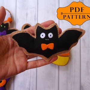 Halloween Felt Sewing Pattern, Halloween Felt Ornaments PDF, Felt ...