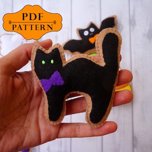 Halloween Felt Sewing Pattern, Halloween Felt Ornaments PDF, Felt ...