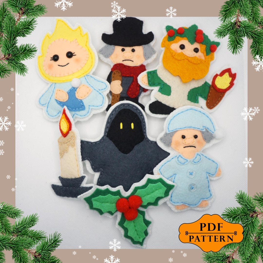 Christmas Carol Felt Ornament Pattern and Tutorial, Christmas Carol ...