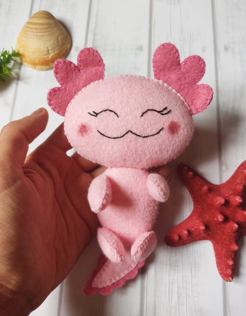 Axolotl Plush Felt Axolotl Sewing Pattern Axolotl Ornament | Etsy