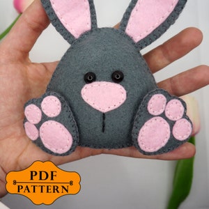 Felt Bunny Pattern, Felt Easter Pattern, Sew Easter Bunny, Felt Pattern ...
