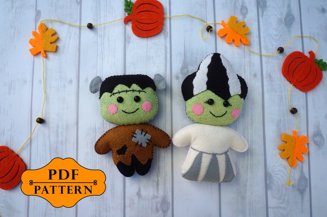 Frankenstein Ornament Sewing Pattern, Digital Download, Halloween Tree ...