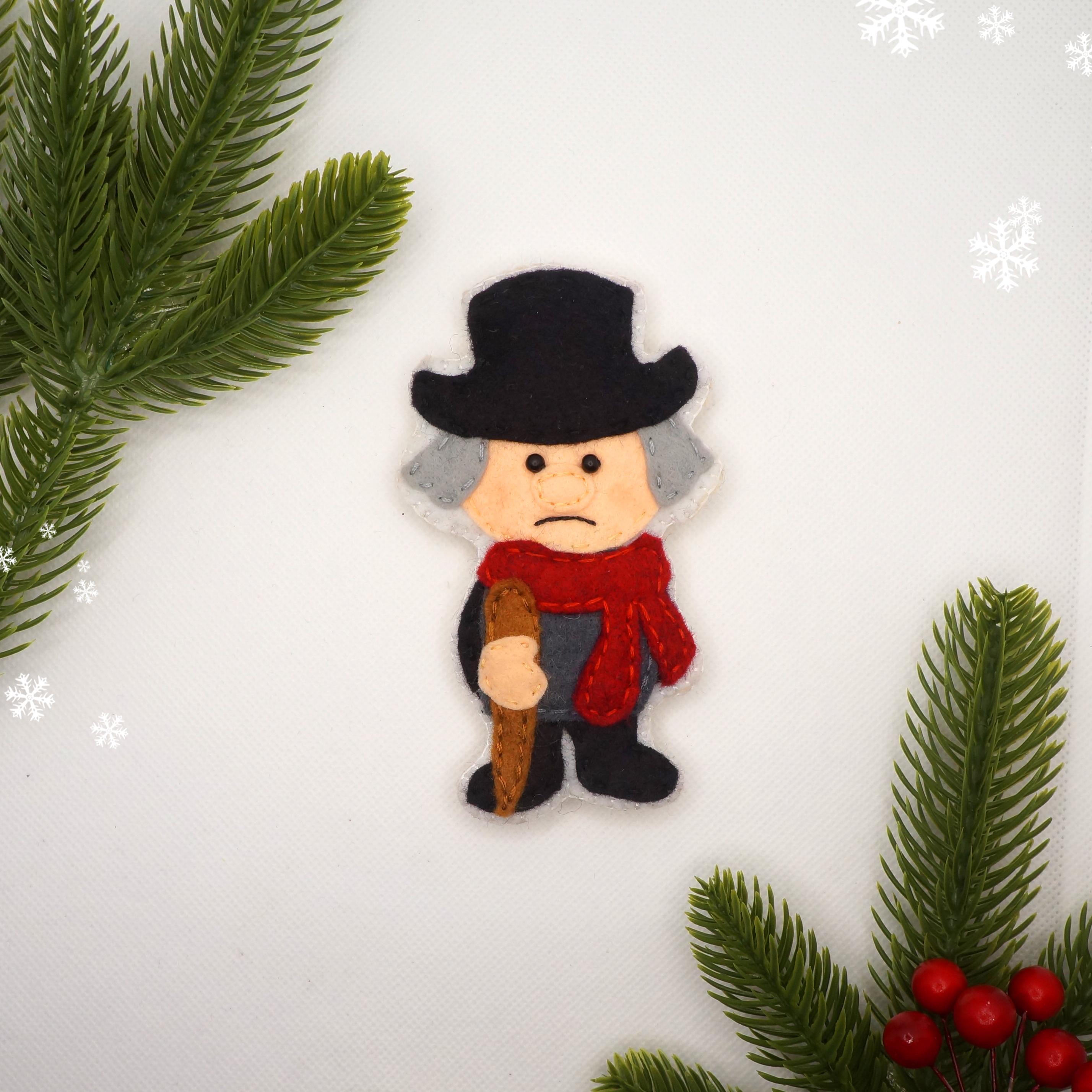 Christmas Carol Felt Ornament Pattern and Tutorial, Christmas Carol ...