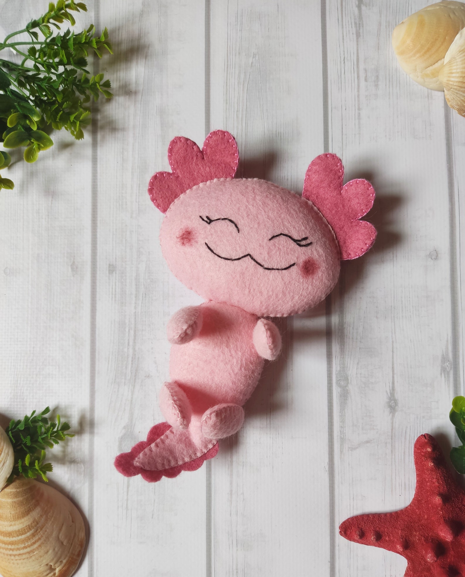 Axolotl Plush Felt Axolotl Sewing Pattern Axolotl Ornament | Etsy