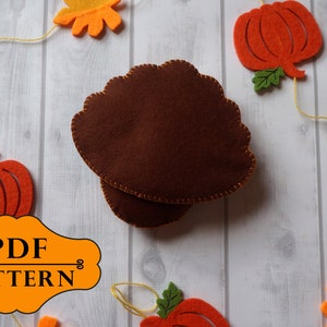 Turkey Sewing Pattern, Felt Thanksgiving Tree Ornament, Felt ...