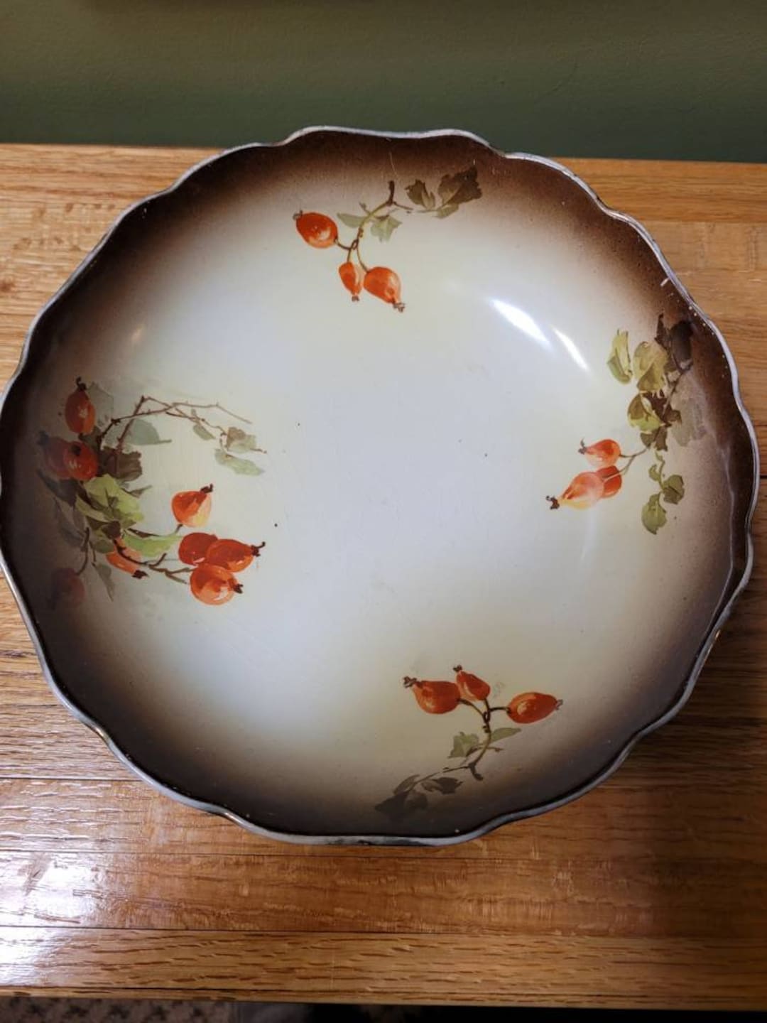 1890s Warwick Painted China Footed Serving Bowl . Current Berry or ...