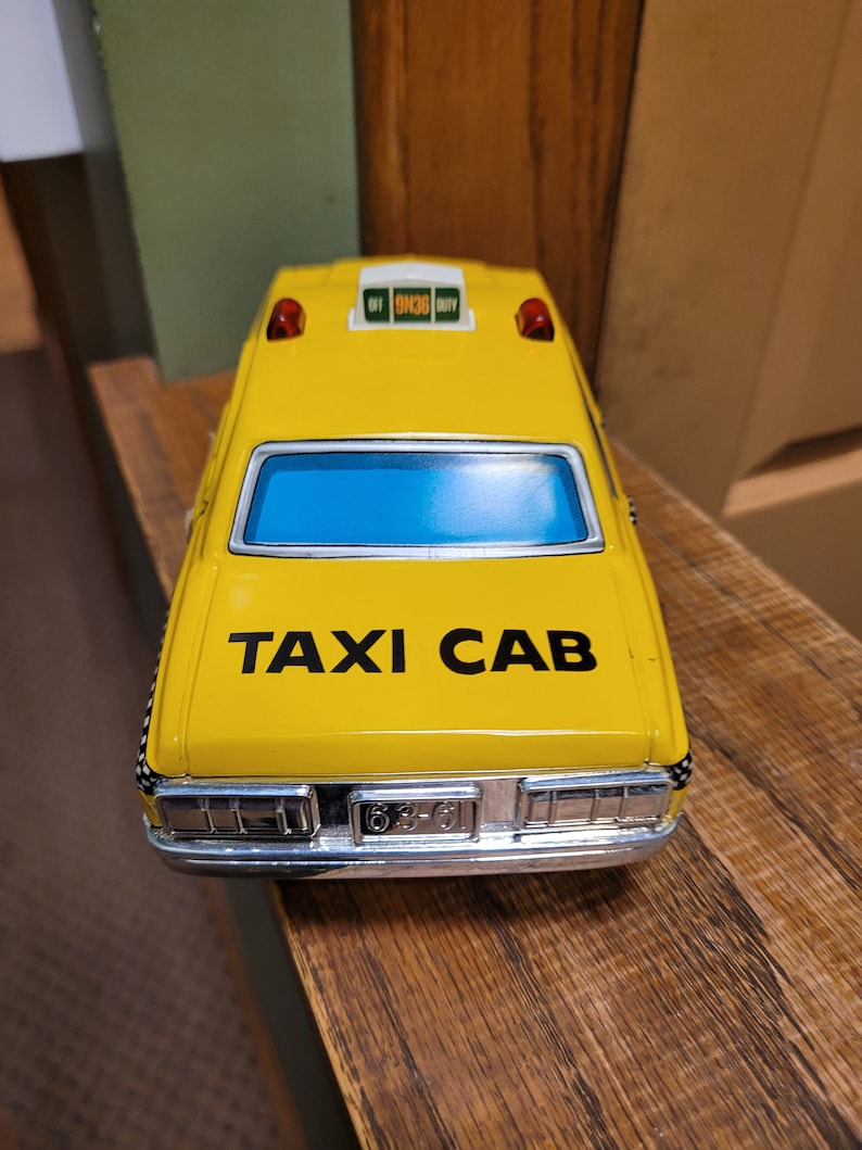 Vintage Antique Yonezawa Battery Operated Mystery Action Taxi Cab Tin Toy 13028 - Etsy