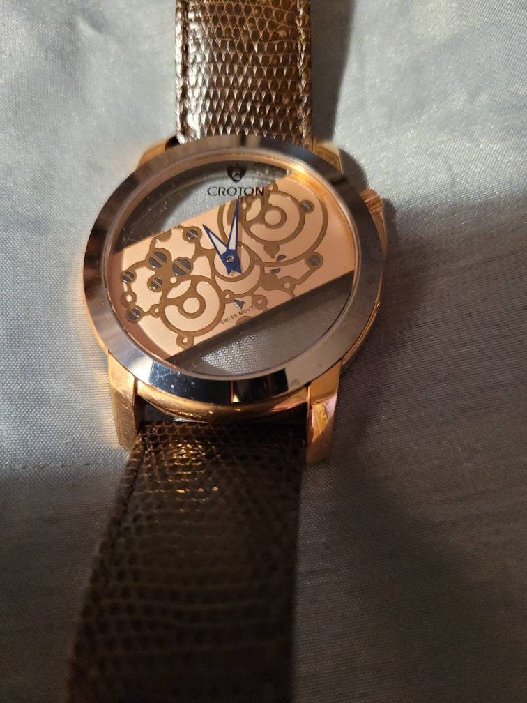 Croton Vintage See Through Watch With Original Case and Box. Not ...