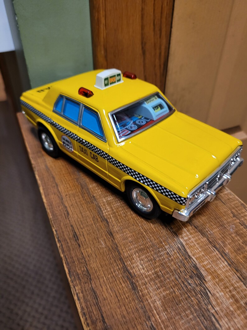 Vintage Antique Yonezawa Battery Operated Mystery Action Taxi Cab Tin Toy 13028 - Etsy