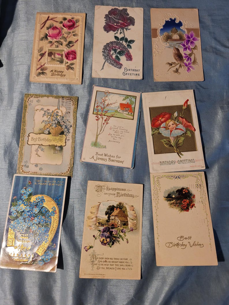 28 Antique Birthday Greetings Postcards - Etsy