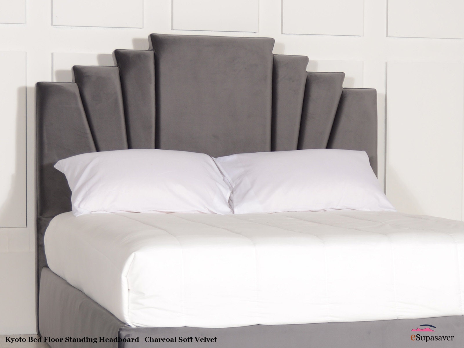 Kyoto Art Deco Floor Standing Headboard all Sizes Colours available Uk Made