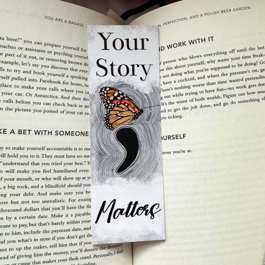 Mental Health Bookmark L Motivation and Suicide Prevention L Your Story ...