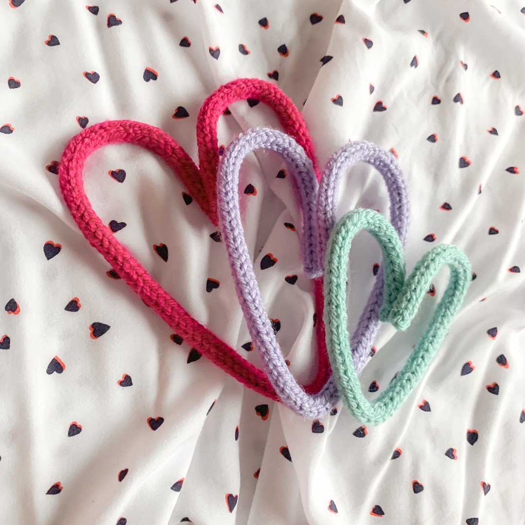 Knitted Wire Heart Set of Hearts - Etsy