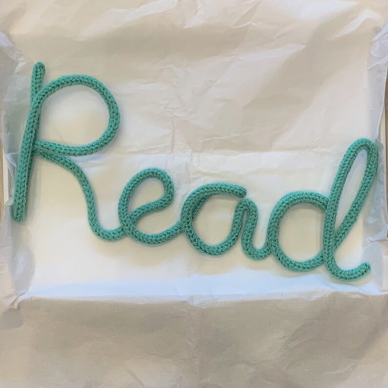 Read Knitted Wire Word Sign / Word - Etsy