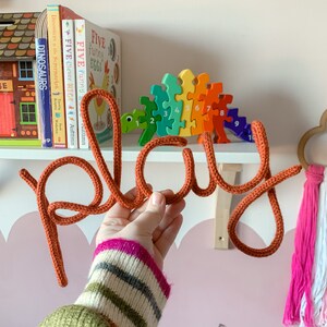 Play Knitted Wire Word Sign / Word - Etsy