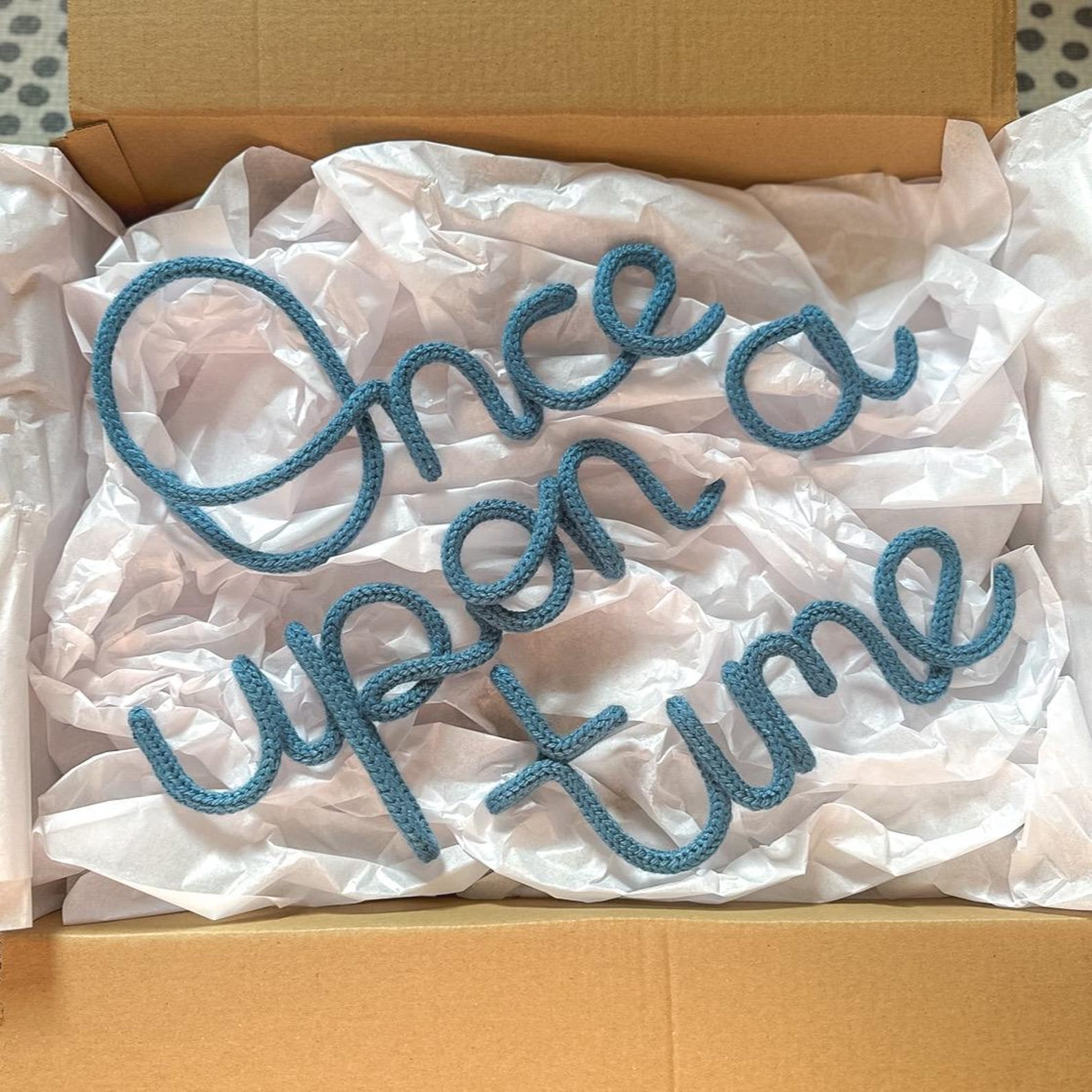 Once Upon a Time - Knitted Wire Sign - Etsy
