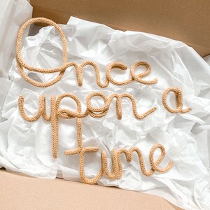 Once Upon a Time Knitted Wire Sign - Etsy
