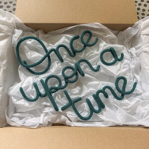 Once Upon a Time - Knitted Wire Sign - Etsy