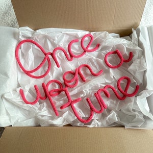 Once Upon a Time Knitted Wire Sign - Etsy