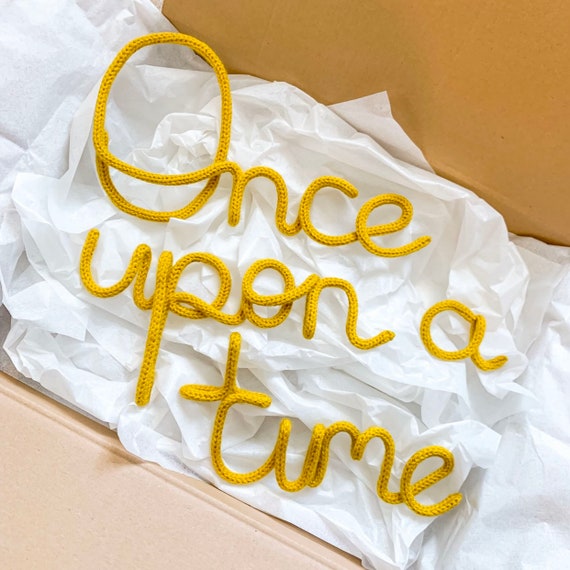 Once Upon a Time Knitted Wire Sign - Etsy UK