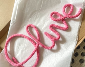 Name: Knitted Wire Sign, Knit Wire Word - Etsy