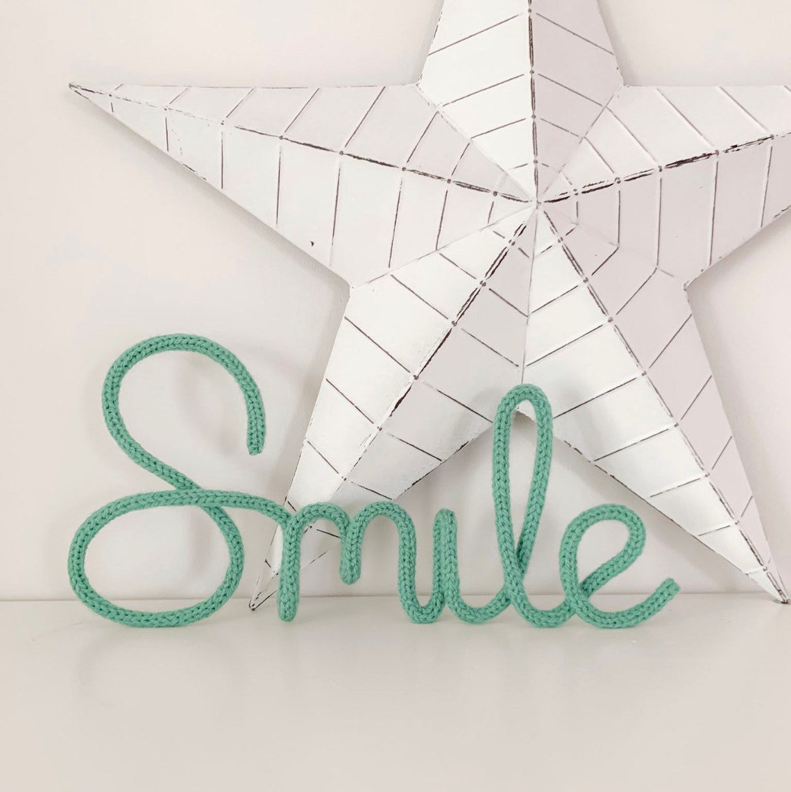 Smile / Smile / Knitted Wire Word / Sign | Etsy