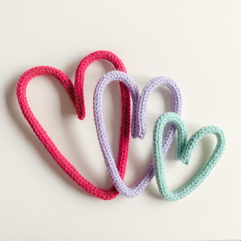 Knitted Wire Heart Set of Hearts - Etsy