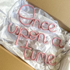Once Upon a Time - Knitted Wire Sign - Etsy
