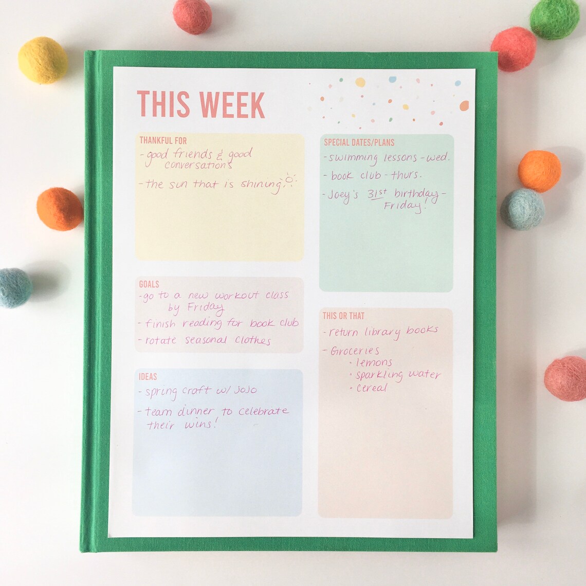 Weekly Planner Instant Download Creative | Etsy