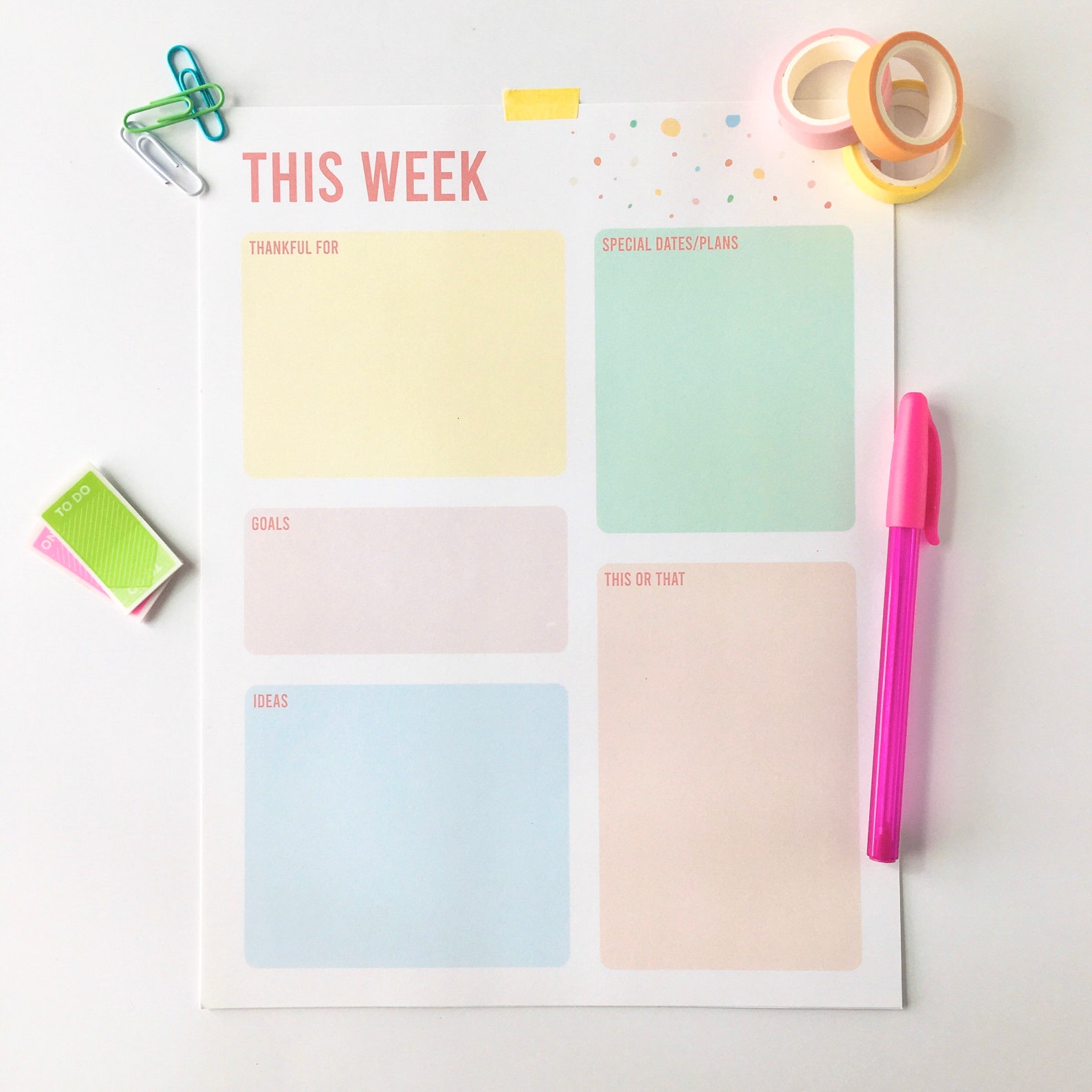 Weekly Planner Instant Download Creative - Etsy