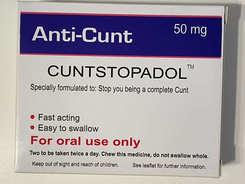 Joke Anti-cunt Pills Box. Funny Novelty Cheeky Rude Gift. - Etsy UK