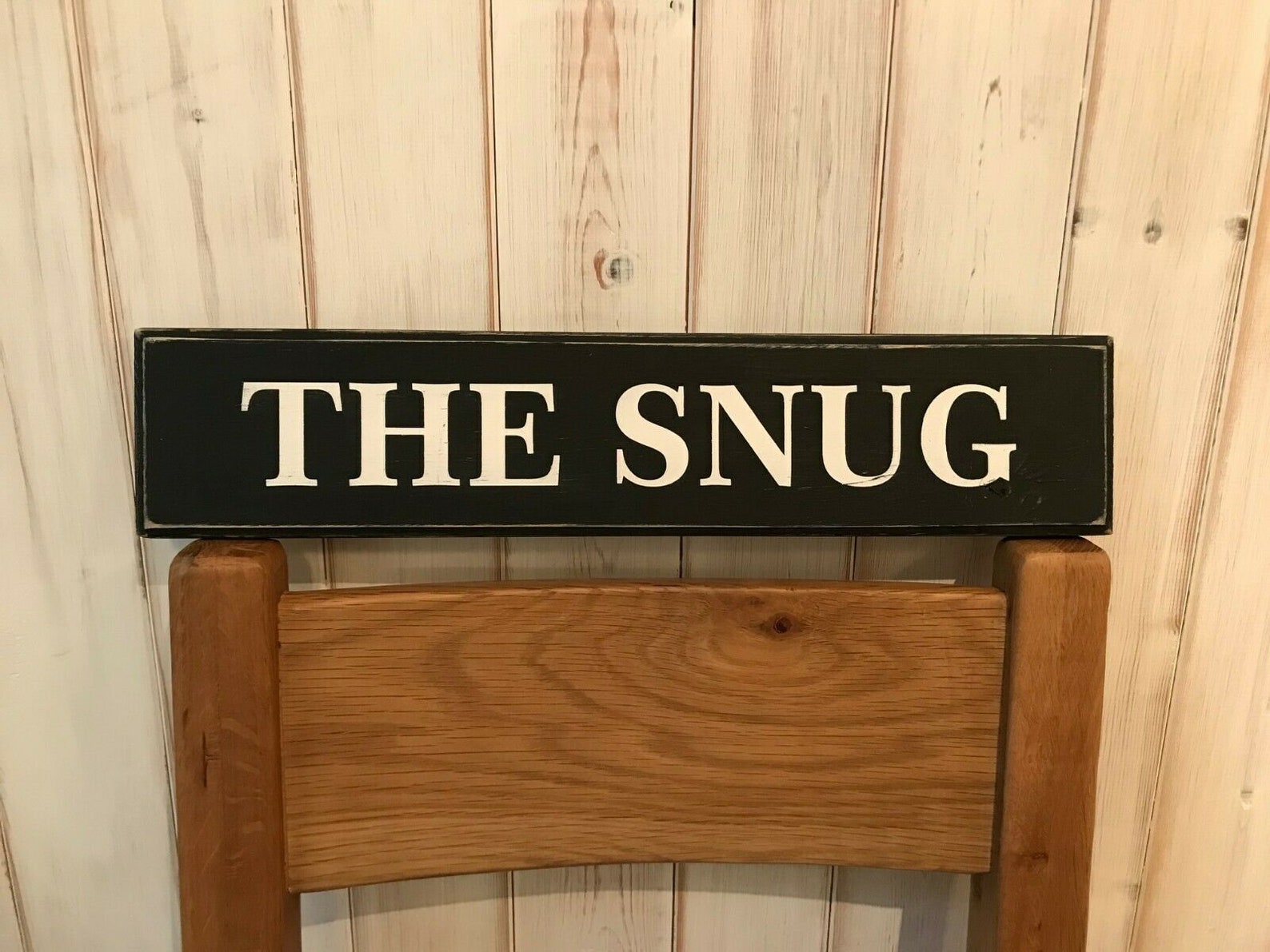 THE SNUG Sign Vintage Old Antique Style Wooden Pub Hotel Home Kitchen ...