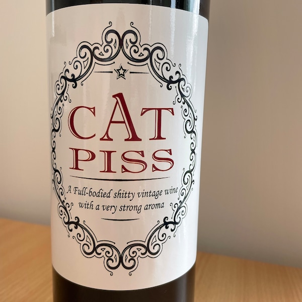 Custom Cat Wine Labels - Etsy