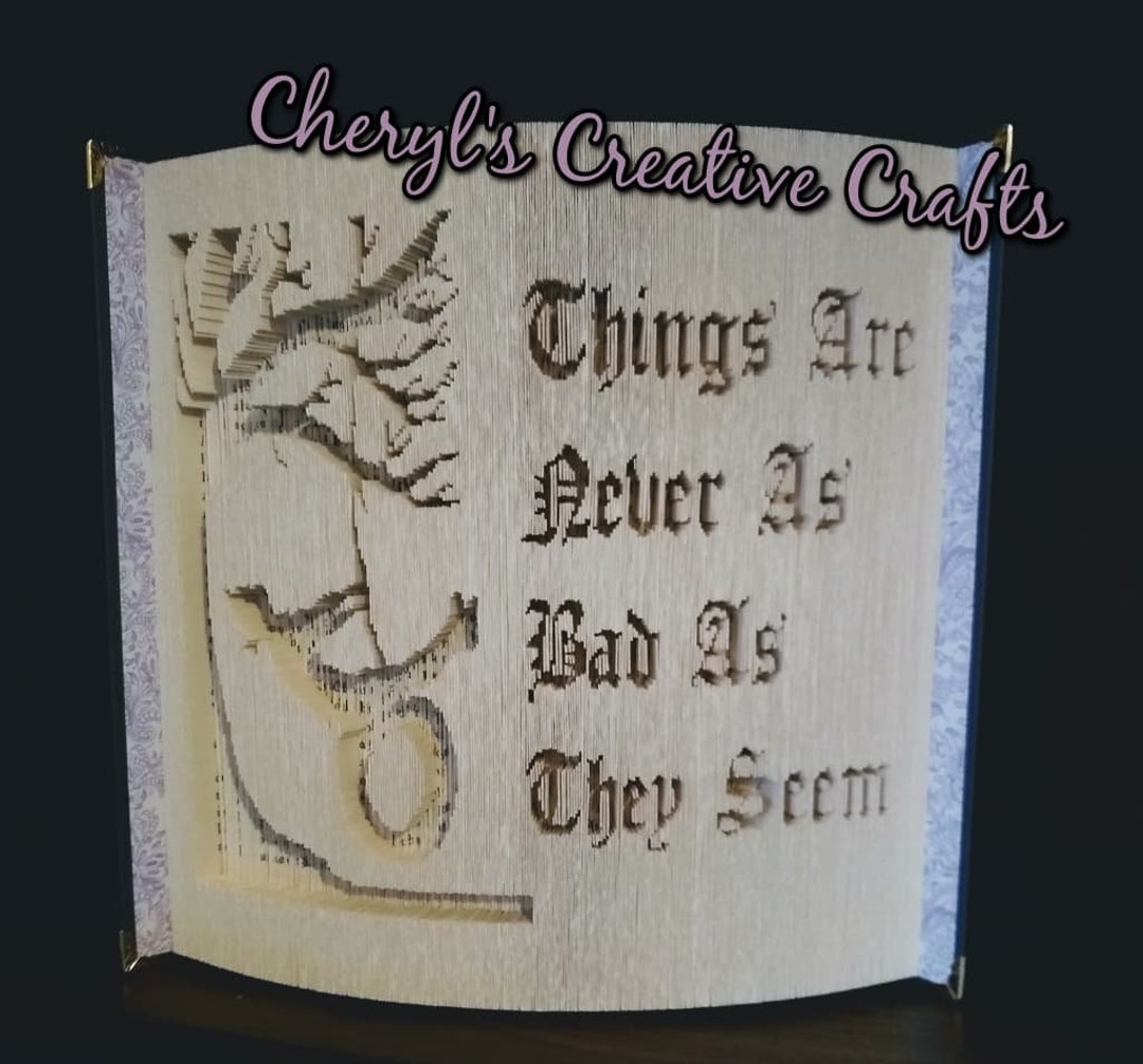 Things Are Never as Bad as They Seem Book Fold Pattern - Etsy