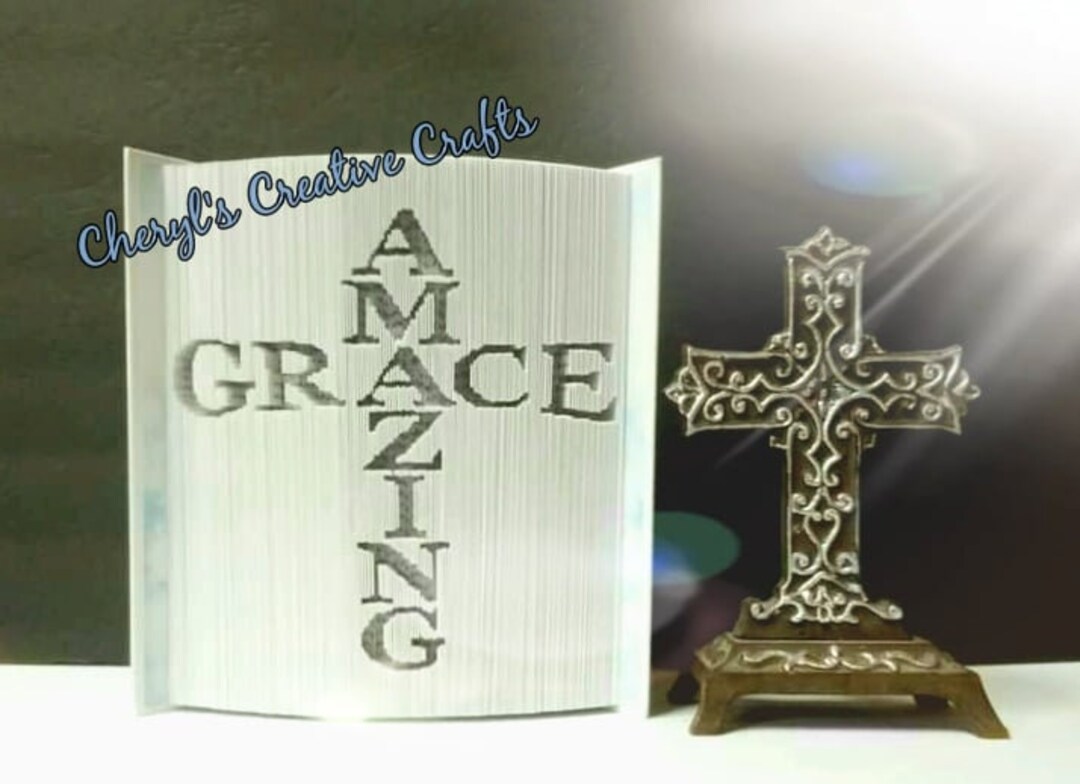 Amazing Grace Cross Bookfold Pattern - Etsy