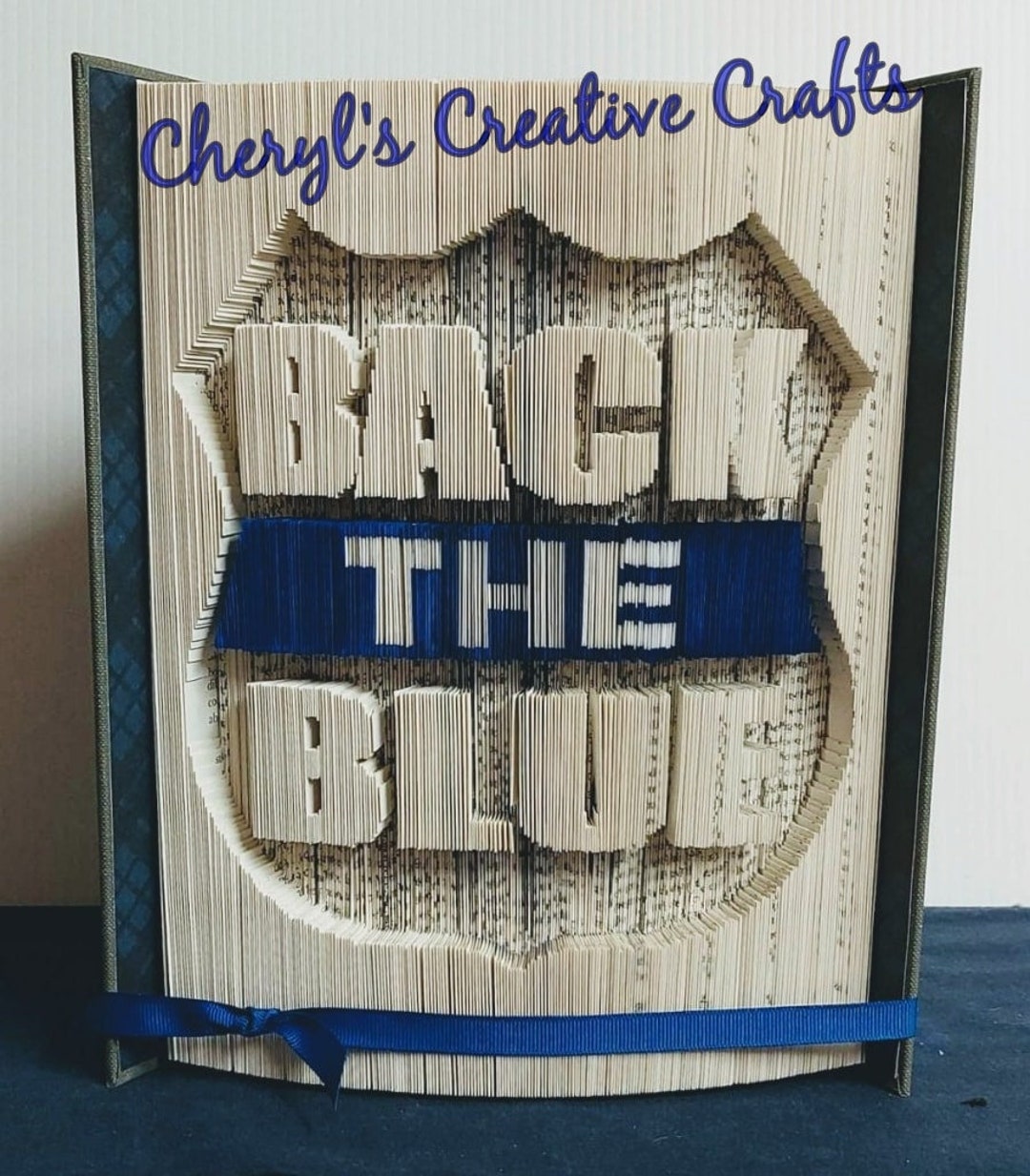 Back the Blue Police Badge Book Fold Pattern - Etsy