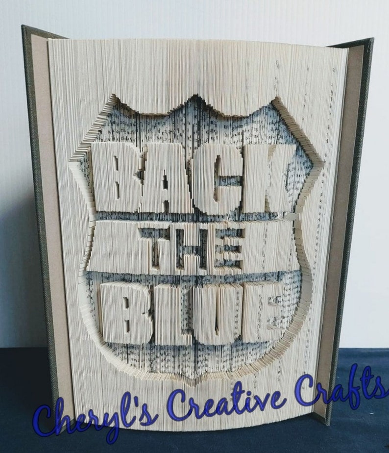Back the Blue Police Badge Book Fold Pattern - Etsy